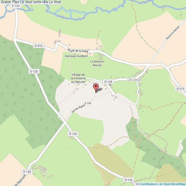 Plan Le Vicel carte ville Le Vicel