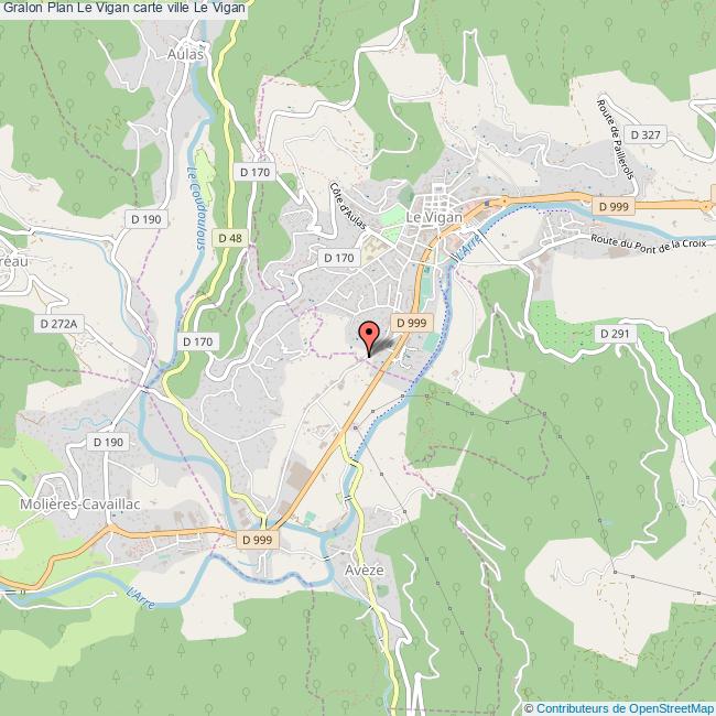 Plan Le Vigan carte ville Le Vigan
