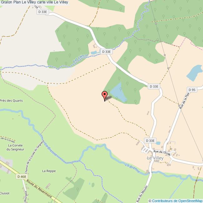 Plan Le Villey carte ville Le Villey