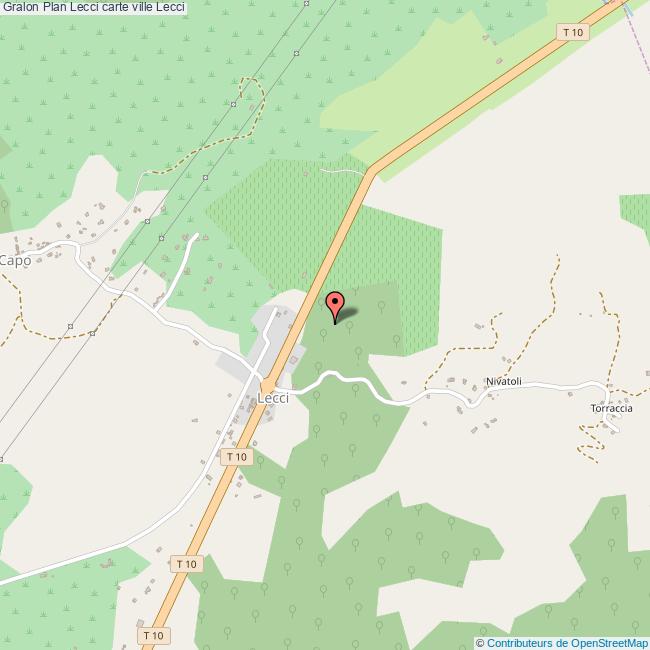 Plan Lecci carte ville Lecci