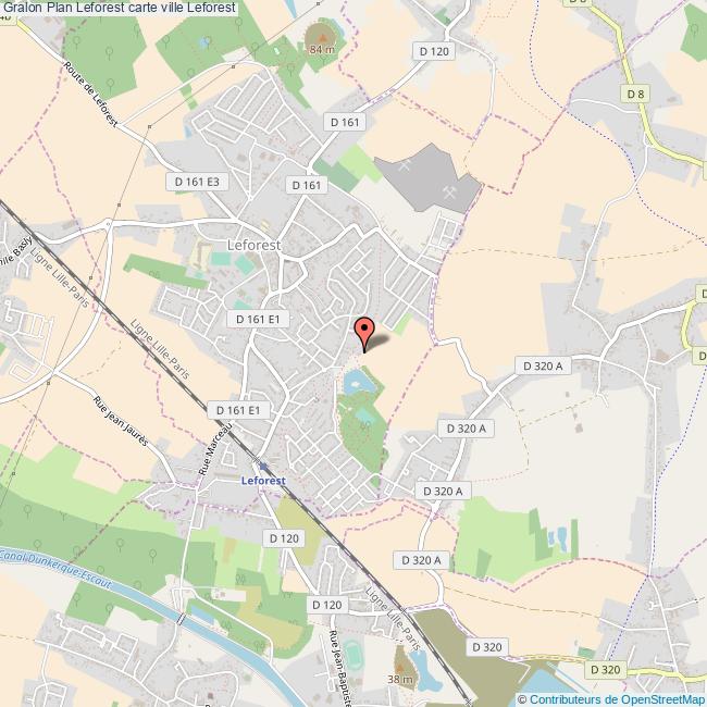 Plan Leforest carte ville Leforest