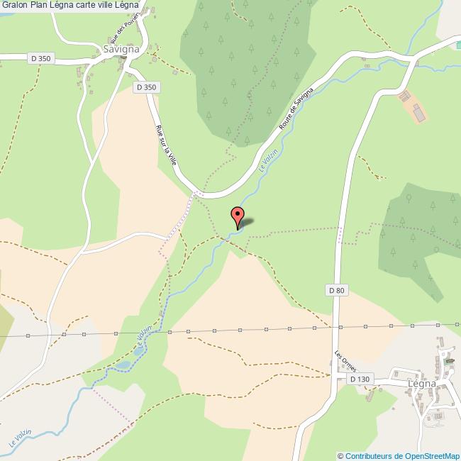 Plan Légna carte ville Légna
