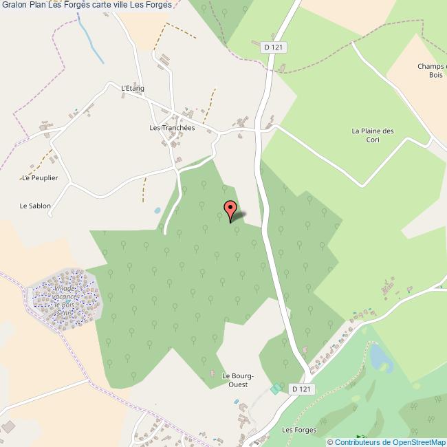 Plan Les Forges carte ville Les Forges