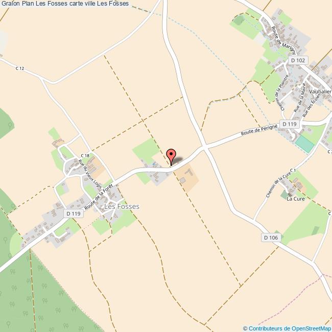 Plan Les Fosses carte ville Les Fosses