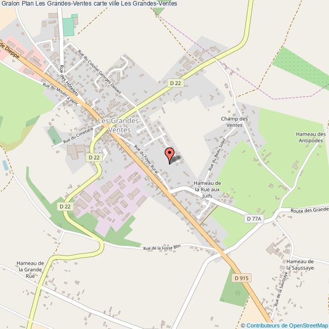 Plan Les Grandes-Ventes carte ville Les Grandes-Ventes