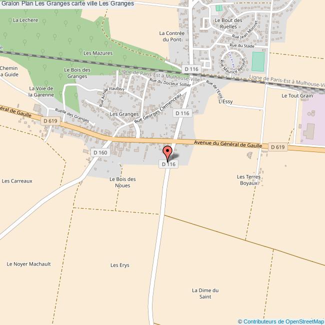 Plan Les Granges carte ville Les Granges