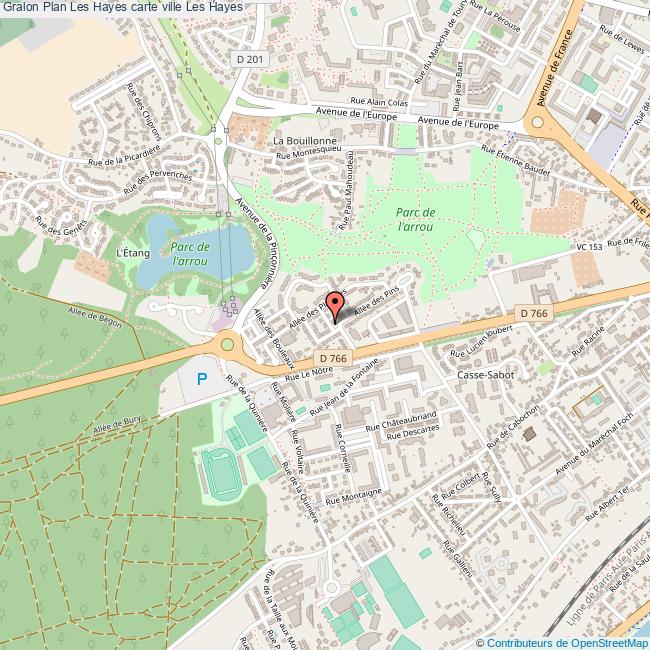 Plan Les Hayes carte ville Les Hayes