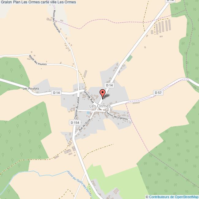 Plan Les Ormes carte ville Les Ormes
