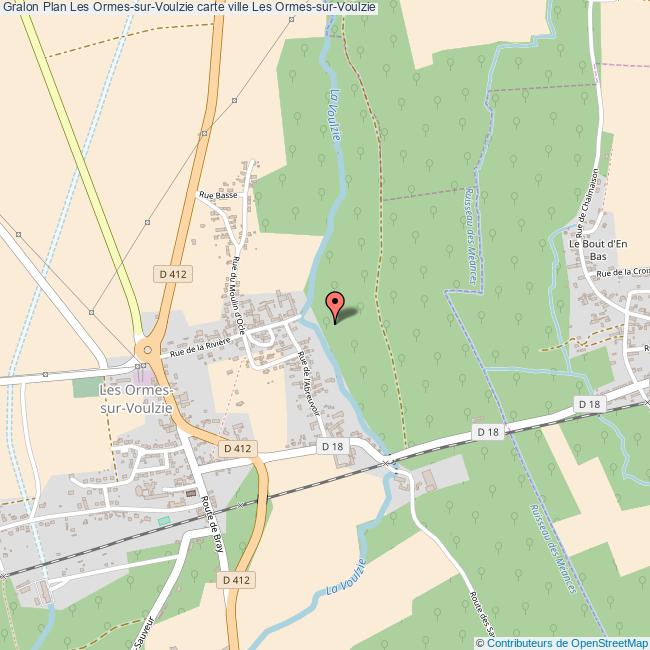 Plan Les Ormes-sur-Voulzie carte ville Les Ormes-sur-Voulzie
