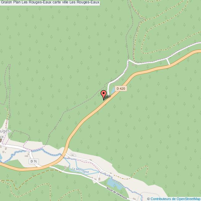 Plan Les Rouges-Eaux carte ville Les Rouges-Eaux