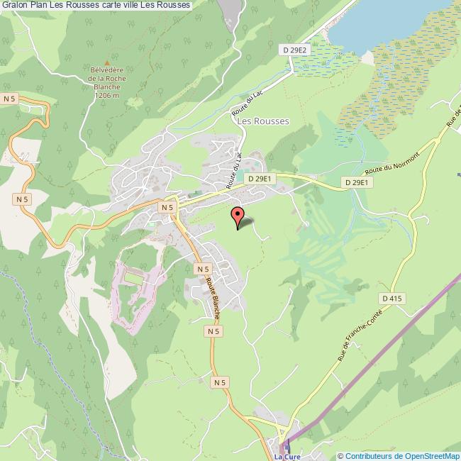 Plan Les Rousses carte ville Les Rousses