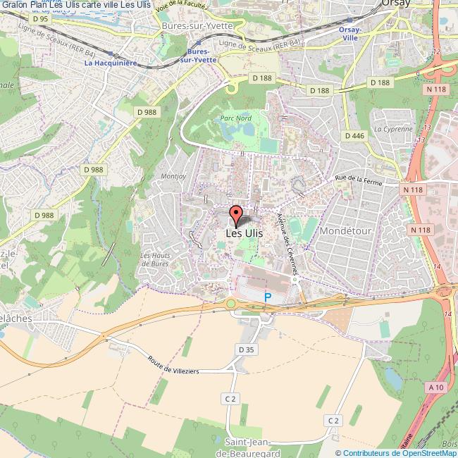 Plan Les Ulis carte ville Les Ulis