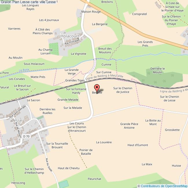 Plan Lesse carte ville Lesse