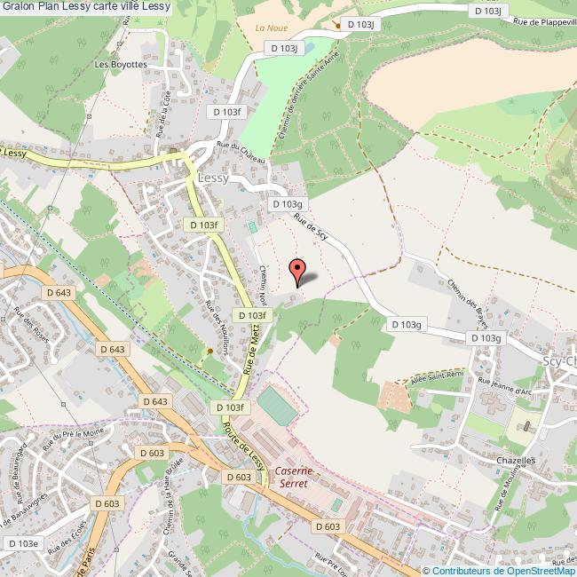 Plan Lessy carte ville Lessy