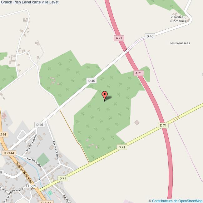 Plan Levet carte ville Levet