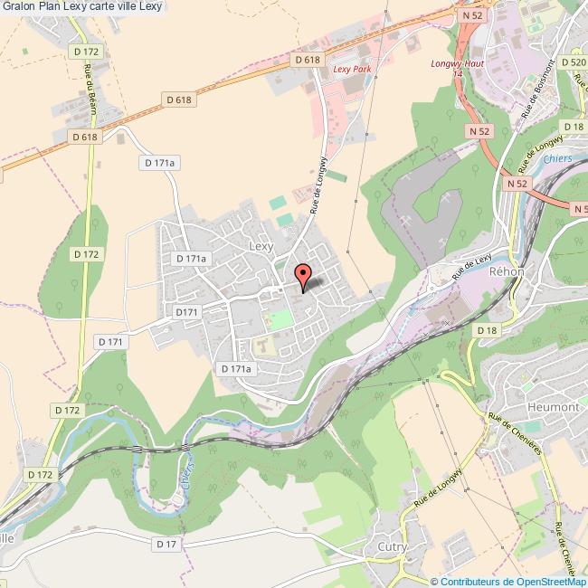 Plan Lexy carte ville Lexy