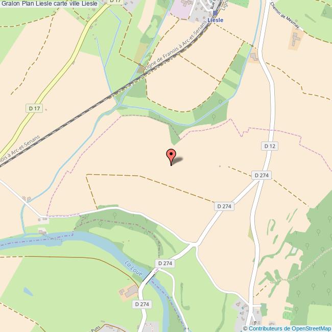 Plan Liesle carte ville Liesle