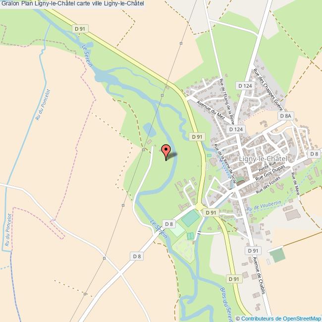 Plan Ligny-le-Châtel carte ville Ligny-le-Châtel