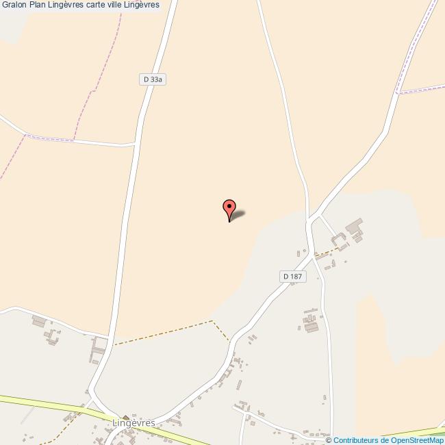 Plan Lingèvres carte ville Lingèvres