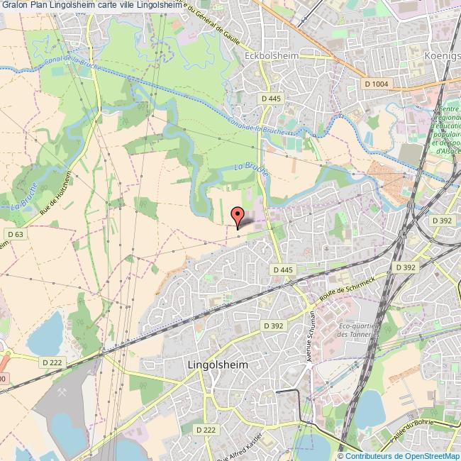 Plan Lingolsheim carte ville Lingolsheim