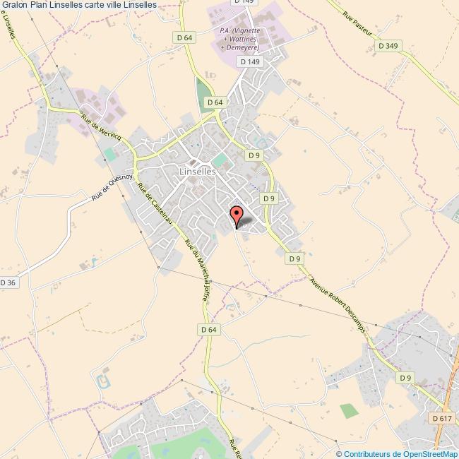 Plan Linselles carte ville Linselles