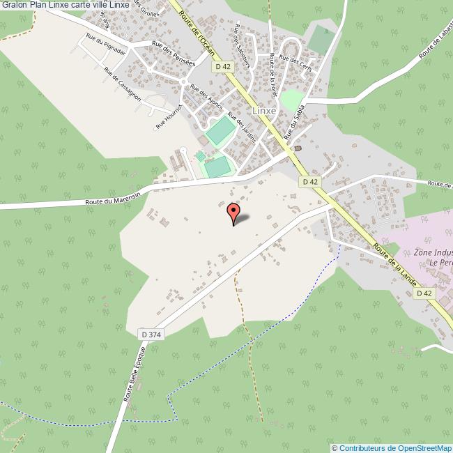Plan Linxe carte ville Linxe