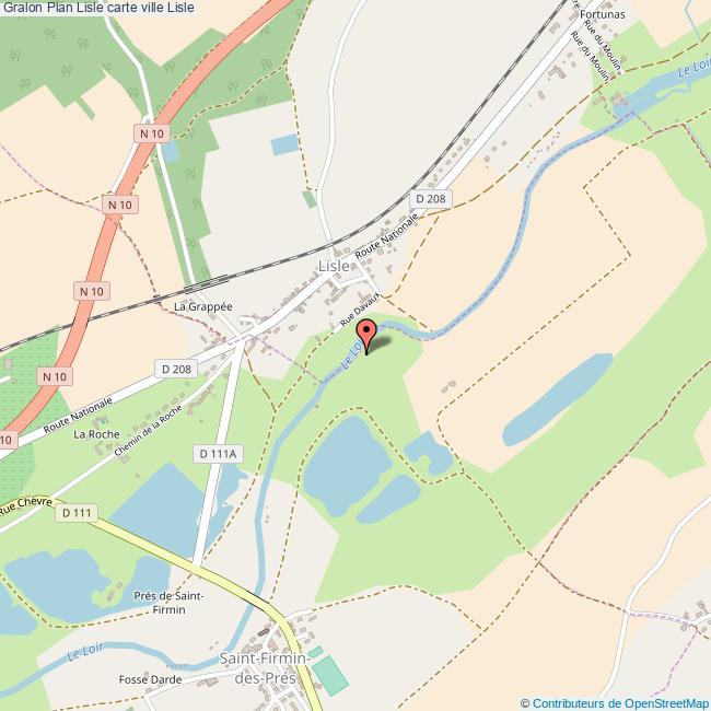 Plan Lisle carte ville Lisle