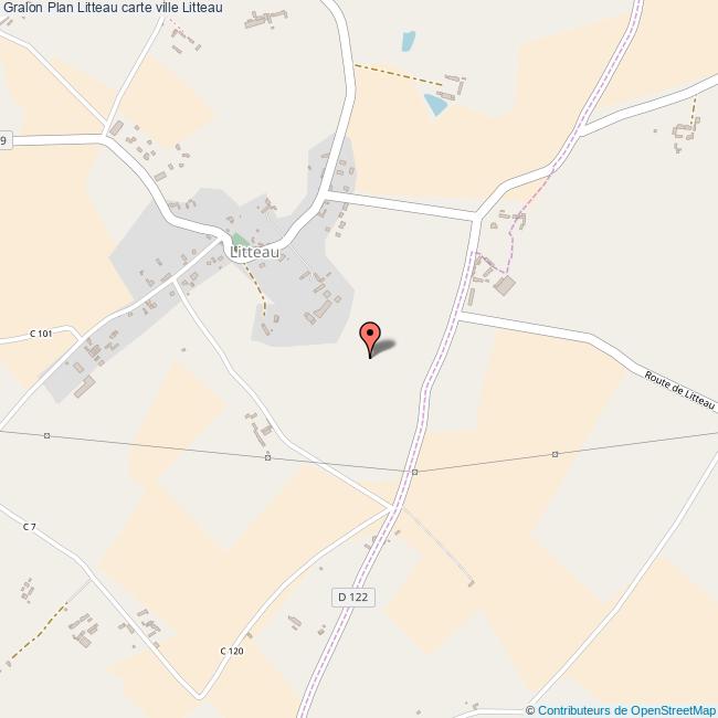 Plan Litteau carte ville Litteau