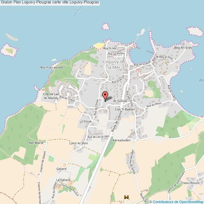 Plan Loguivy-Plougras carte ville Loguivy-Plougras