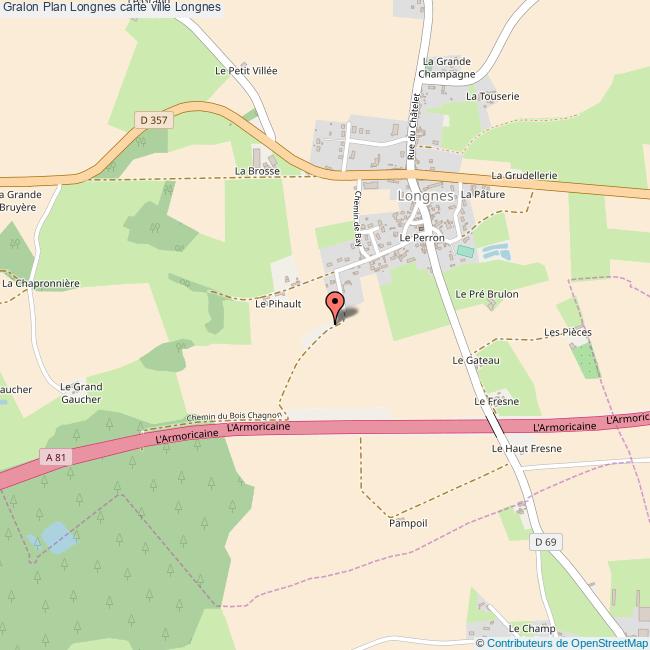 Plan Longnes carte ville Longnes