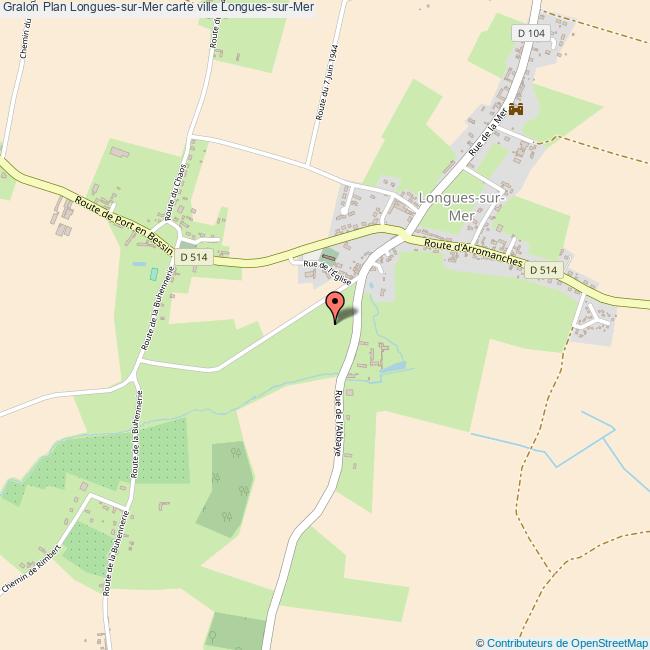 Plan Longues-sur-Mer carte ville Longues-sur-Mer