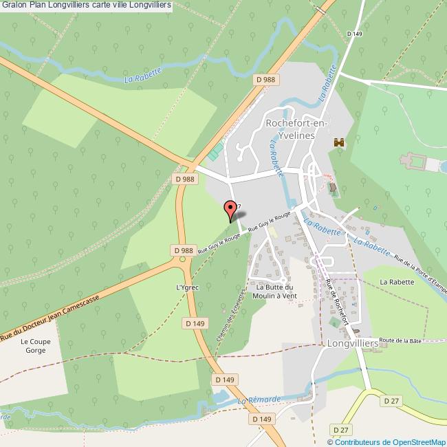 Plan Longvilliers carte ville Longvilliers