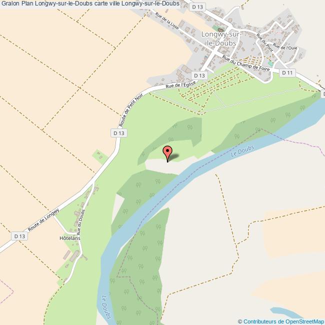 Plan Longwy-sur-le-Doubs carte ville Longwy-sur-le-Doubs
