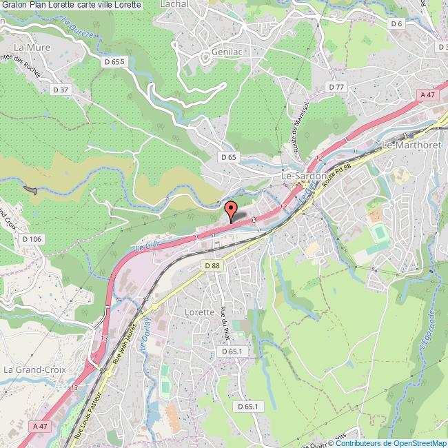 Plan Lorette carte ville Lorette