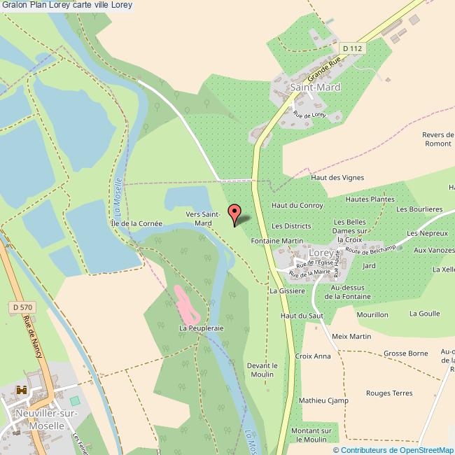 Plan Lorey carte ville Lorey