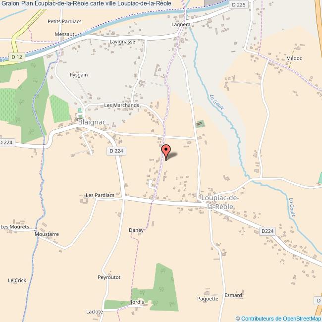 Plan Loupiac-de-la-Réole carte ville Loupiac-de-la-Réole