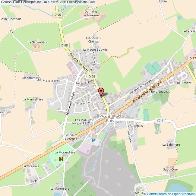 Plan Louvigné-de-Bais carte ville Louvigné-de-Bais