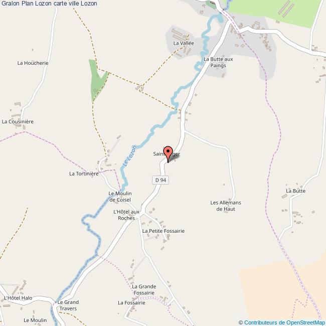 Plan Lozon carte ville Lozon