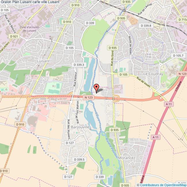 Plan Luisant carte ville Luisant