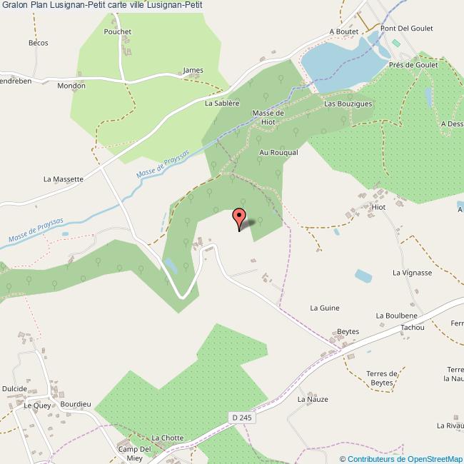 Plan Lusignan-Petit carte ville Lusignan-Petit