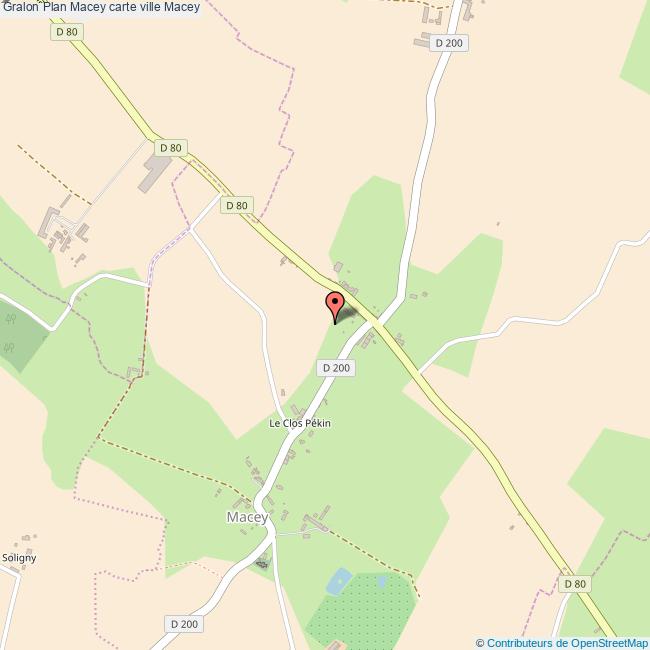 Plan Macey carte ville Macey