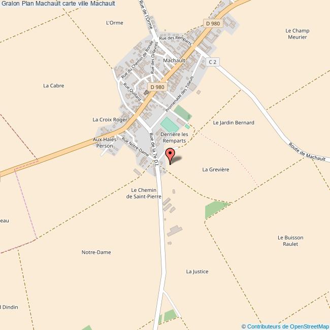 Plan Machault carte ville Machault