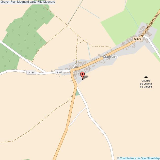 Plan Magnant carte ville Magnant