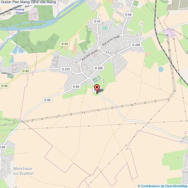 Plan Maing carte ville Maing