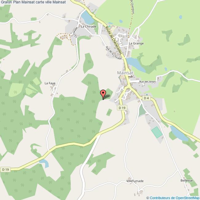 Plan Mainsat carte ville Mainsat