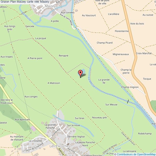 Plan Maizey carte ville Maizey