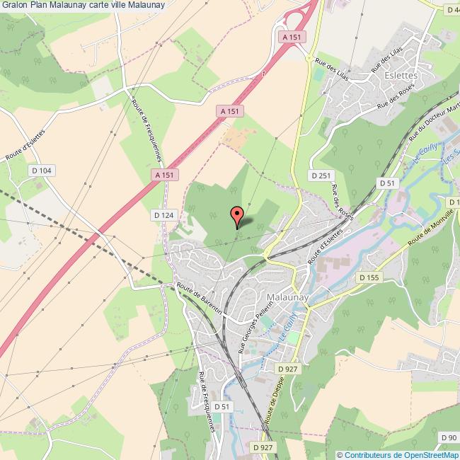 Plan Malaunay carte ville Malaunay