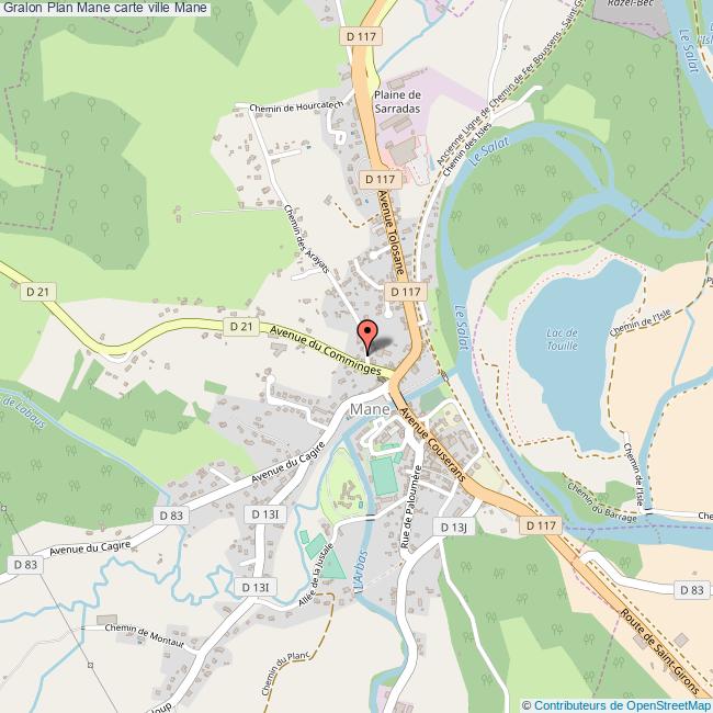 Plan Mane carte ville Mane