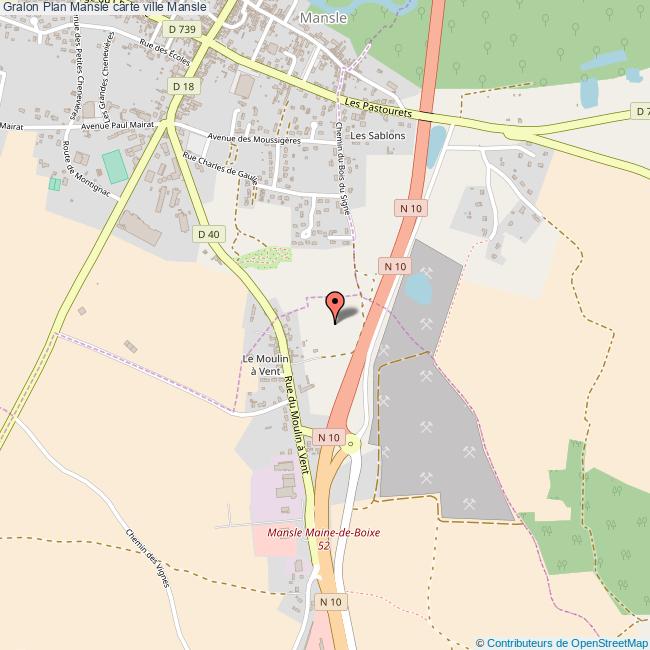Plan Mansle carte ville Mansle
