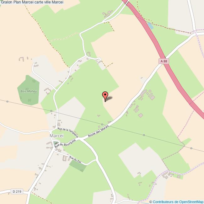 Plan Marcei carte ville Marcei